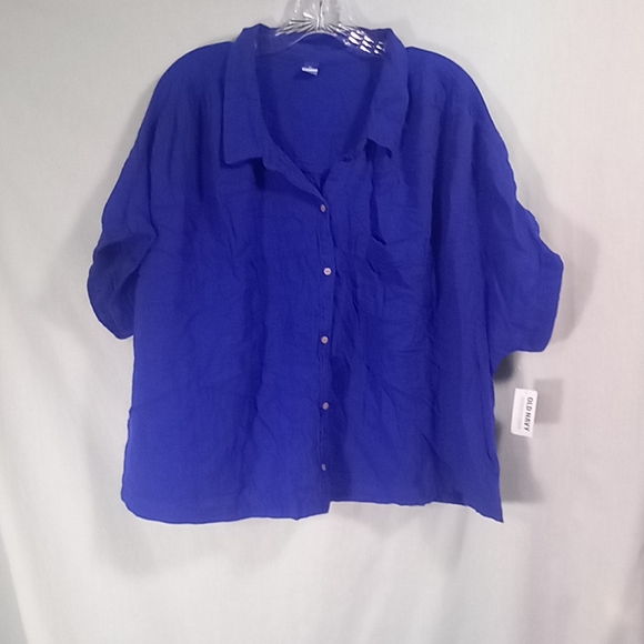 Old Navy | Tops | Old Navy Royal Blue Short Sleeve Button Down Shirt ...